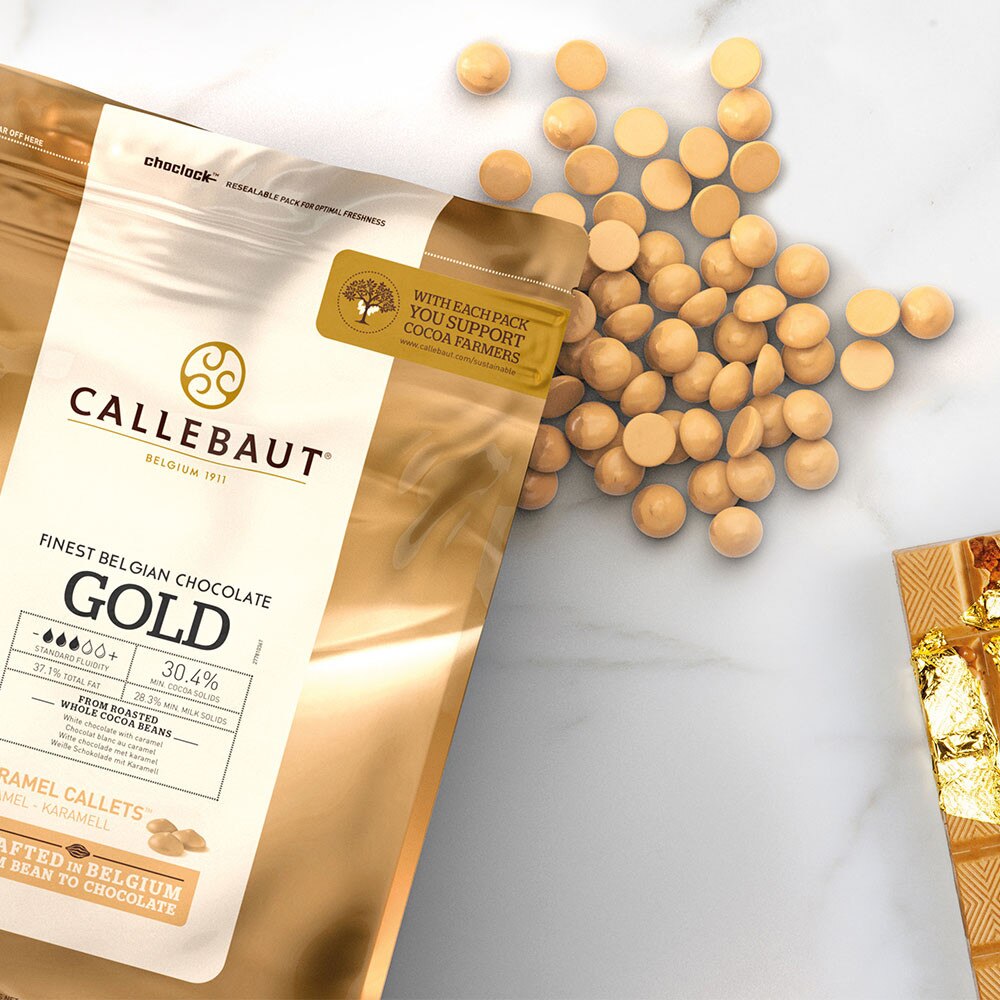 Callebaut Gold - Caramel Chocolate Callets (30.4% Cocoa) - 2.5kg