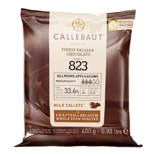 Callebaut Milk Chocolate Callets, Bakestable, Blossoms