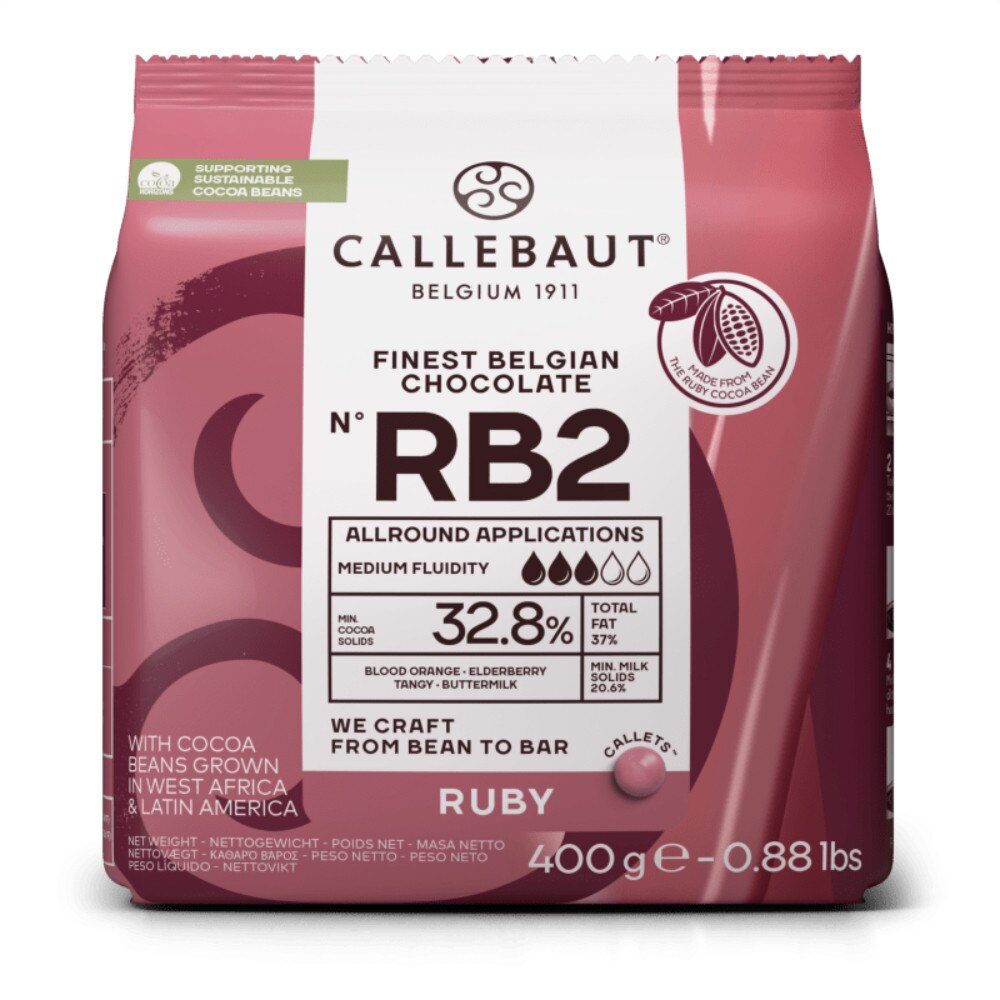 Callebaut Ruby Chocolate – 400g bag
