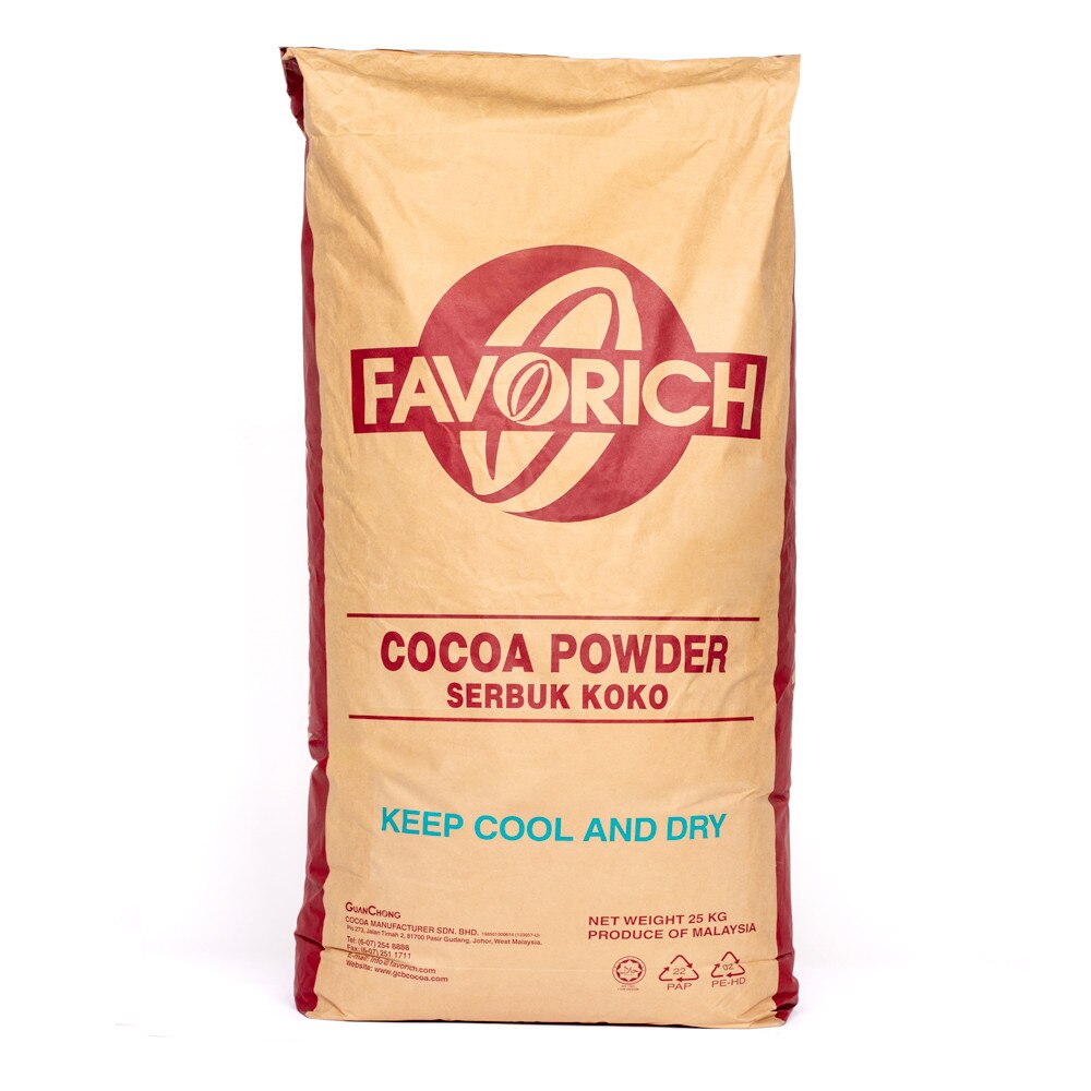 Favorich Cocoa Powder Light Brown - 10-12% Fat - 25kg