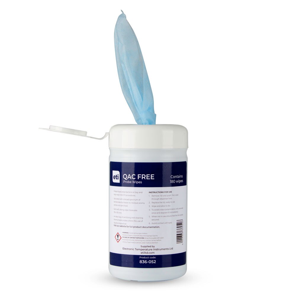 ETI Antibacterial Probe Wipes - Tub of 180 QAC-Free Wipes