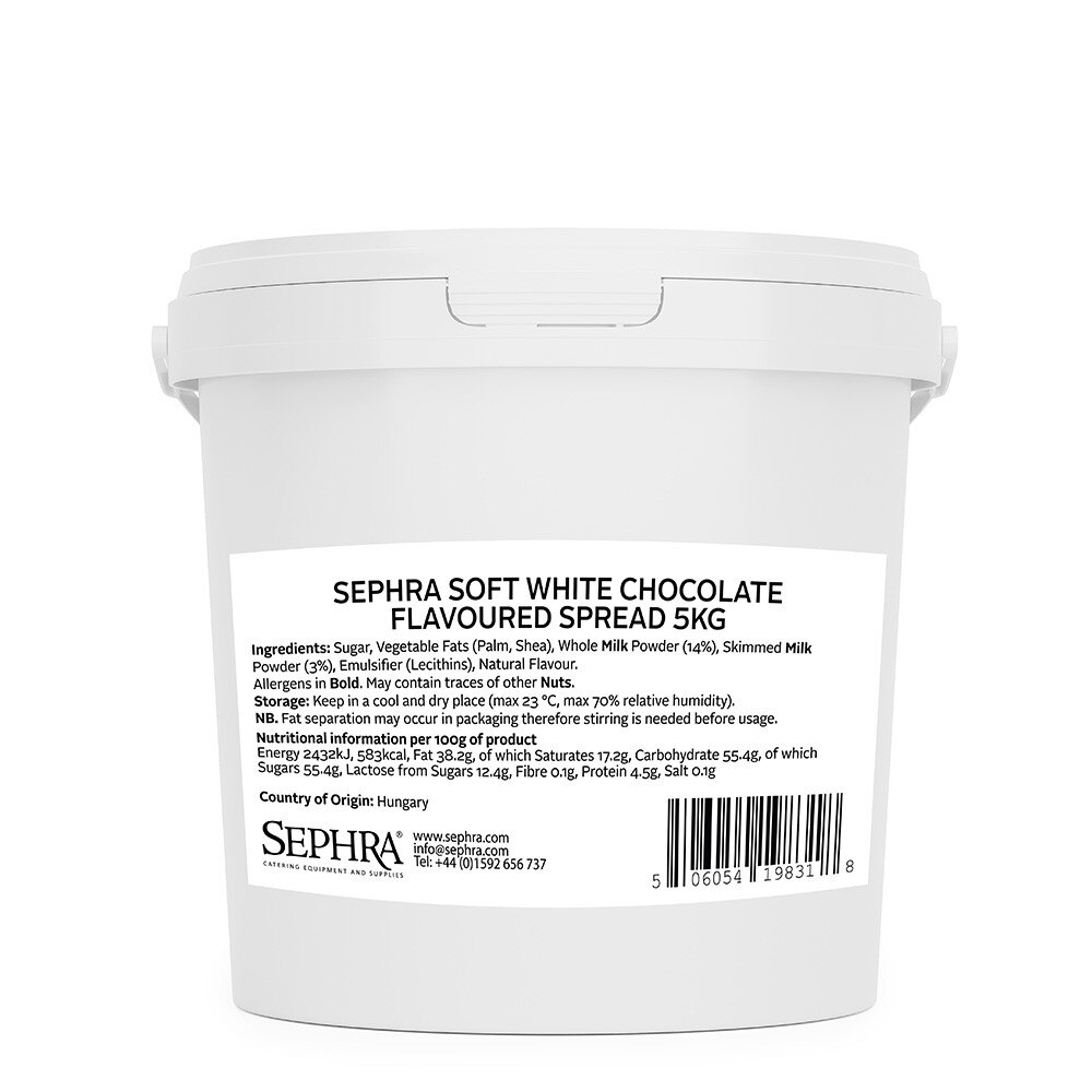 Sephra Soft White Chocolate Flavoured Spread 5kg